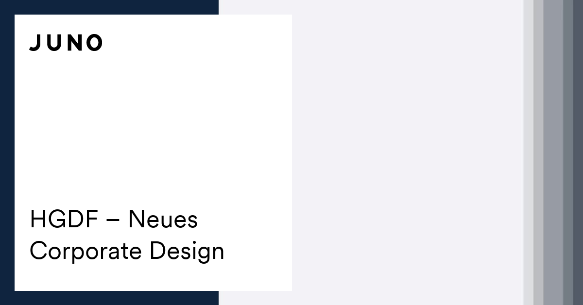 HGDF – Neues Corporate Design | Ideas | JUNO Branding- und ...