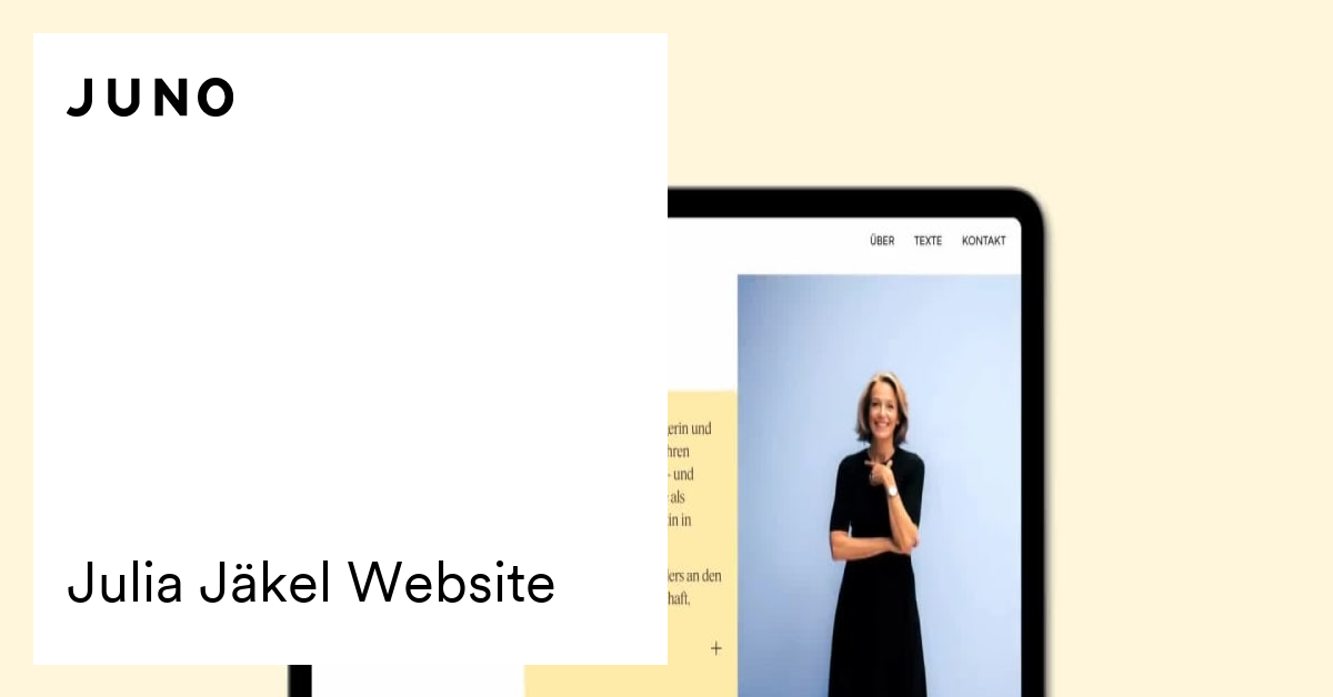 Julia Jäkel Website | Ideas | JUNO Branding- und Designagentur Hamburg